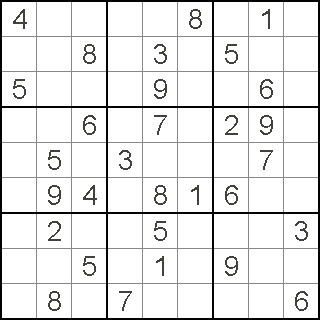Mittel Sudoku - Mittel Sudokurätsel